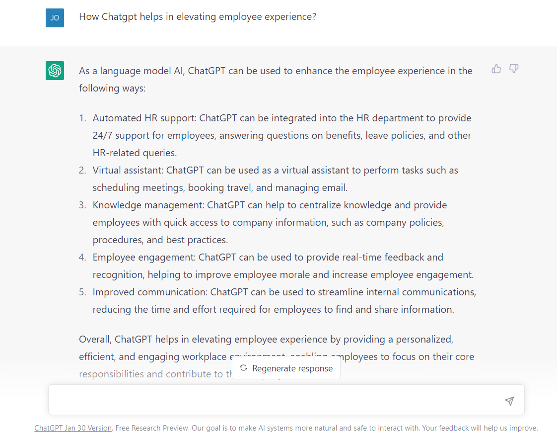 ChatGPT:What It Is and What It Means for the Future of Work Experience